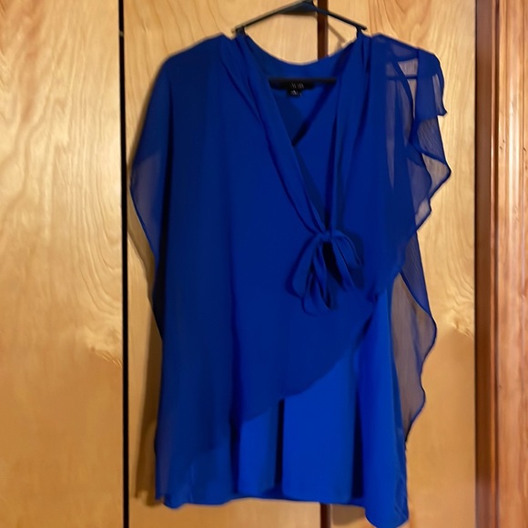 AGB | Tops | Royal Blue Agb Top With Sheer Top Layer | Poshmark